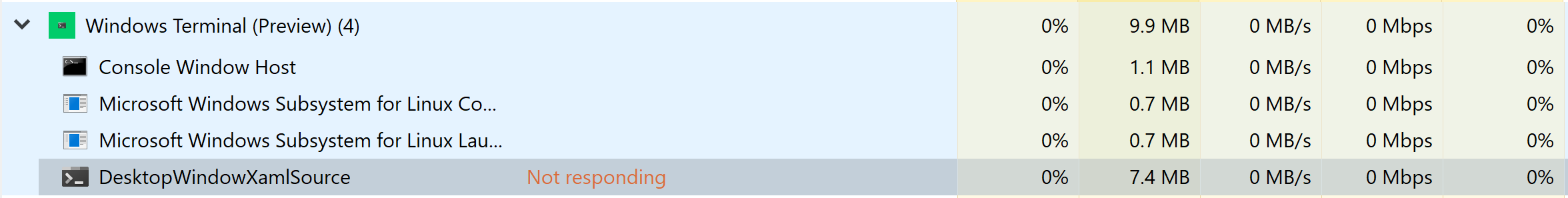 DesktopWindowXamlSource Not Responding · Issue #3537 · microsoft/terminal · GitHub