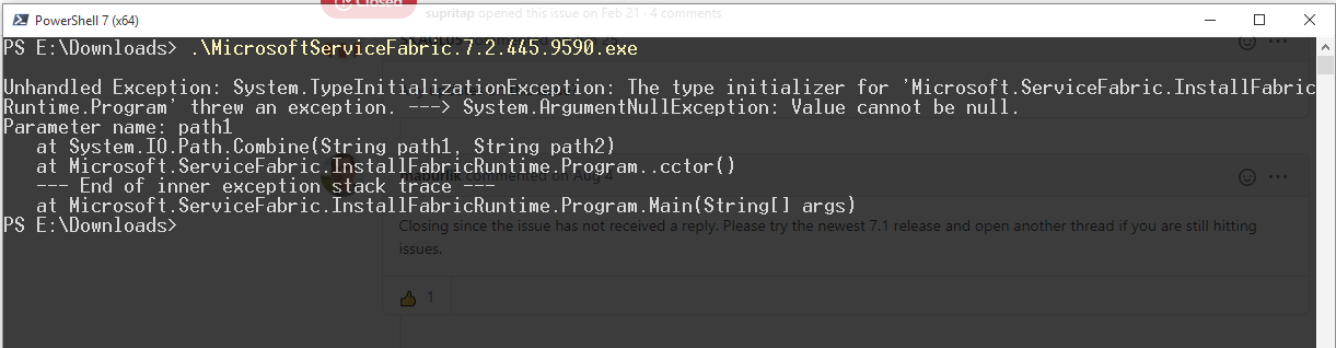 Unable to install Azure Service Fabric Runtime 7.0.x · Issue #497 · microsoft/service-fabric ...