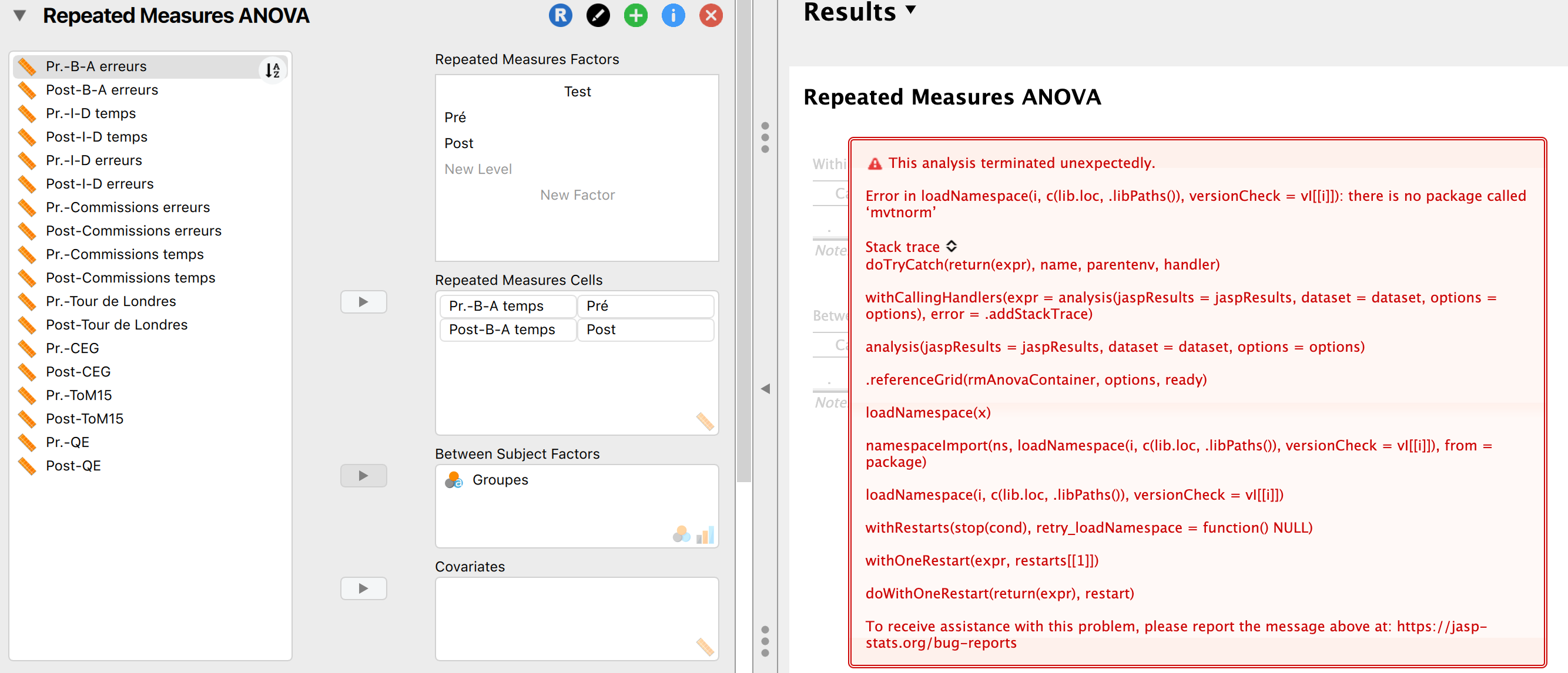Bug This Analysis Terminated Unexpectedly · Issue 2145 · Jasp Statsjasp Issues · Github 