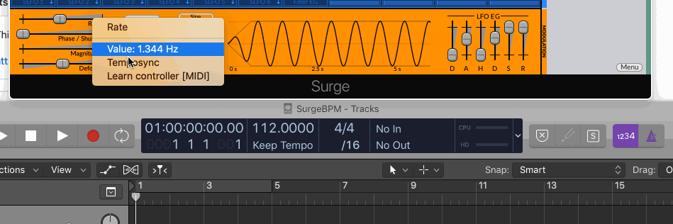 LFO waveform ruler: Support a beat ruler when tempo sync'd · Issue #1388 · surge-synthesizer ...