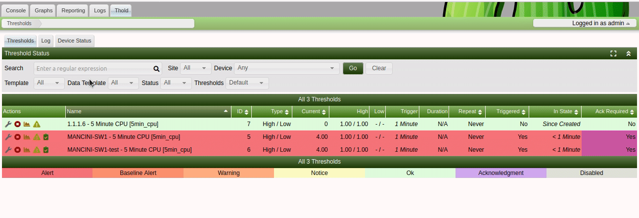 [Feature Request] - Show acknowledgment status on Thresholds tab ...
