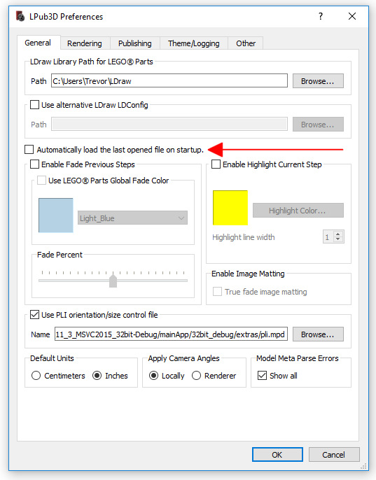 Add Preference setting to load last opened file · Issue #206 · trevorsandy/lpub3d · GitHub