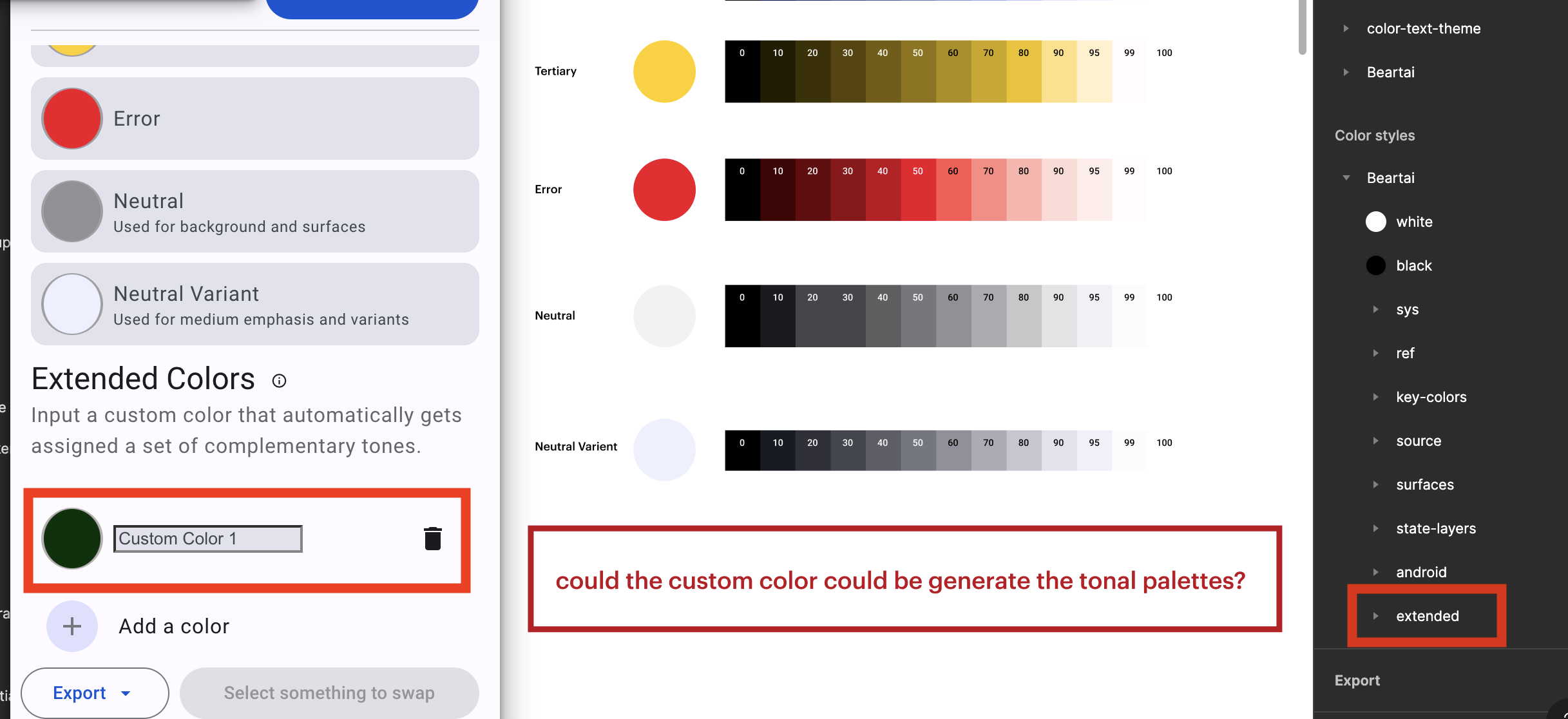 Extended color feature is not working · Issue #172 · material-foundation/material-theme-builder ...
