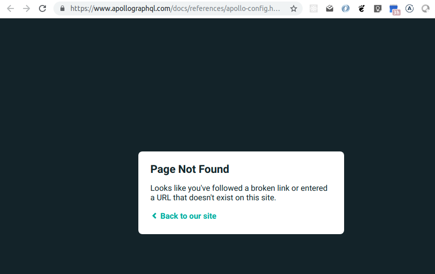 Broken Link To Apollo Config Docs · Issue 1195 · Apollographqlapollo Tooling · Github