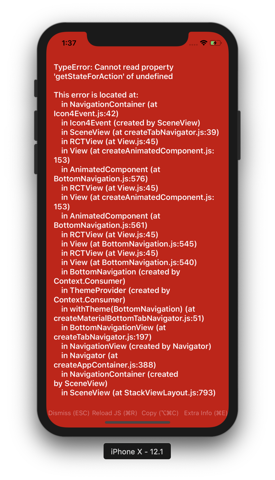 Stacknavigator Can Use Jsx Format On Android But Can T On Ios · Issue 5537 · React Navigation