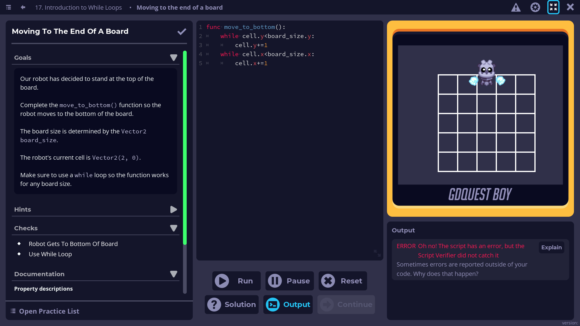 Error in lesson 17 · Issue #820 · GDQuest/learn-gdscript · GitHub