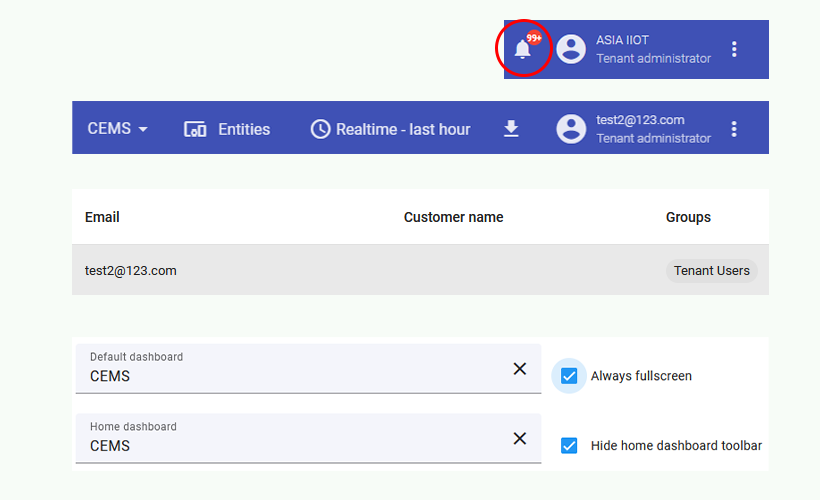 Question Notification Center For Customers Or Tenant Users · Issue 8750 · Thingsboard