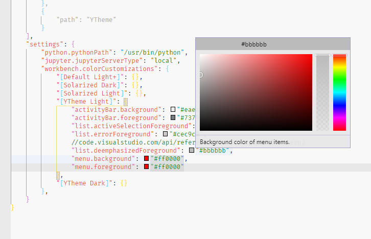 Error In Color Extractor Modifying Color Target · Issue 115512 · Microsoftvscode · Github
