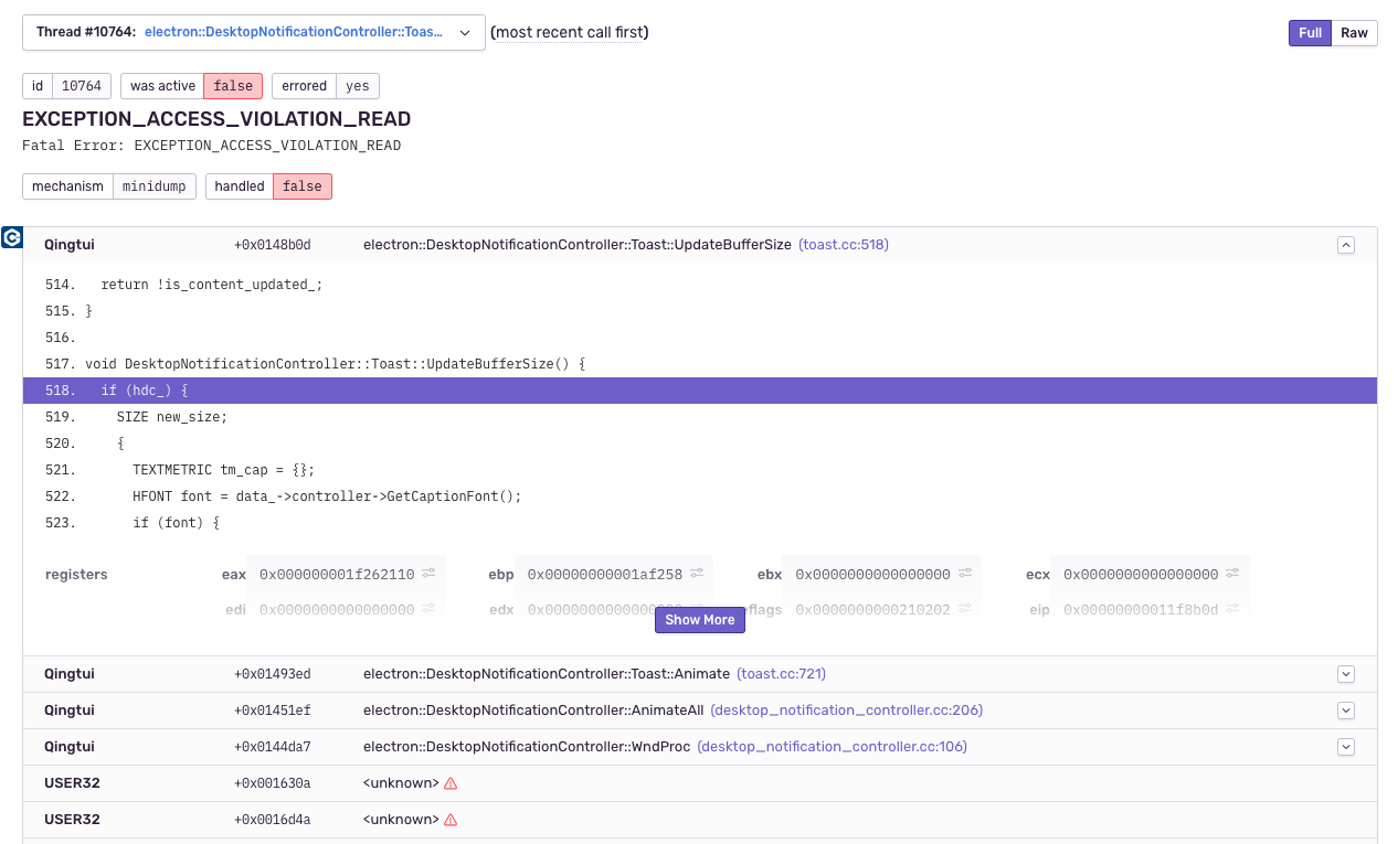 [Bug]: Notification random crash · Issue #29054 · electron/electron · GitHub