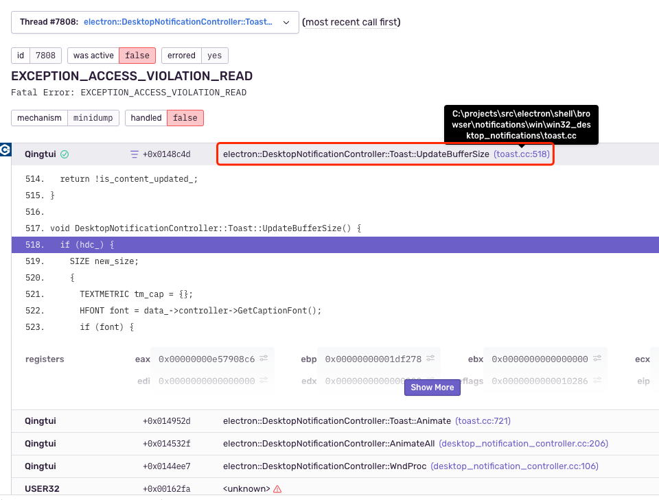 [Bug]: Notification random crash · Issue #29054 · electron/electron · GitHub