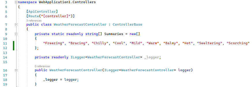 Indentation in new Web API project · Issue #40401 · dotnet/aspnetcore ...