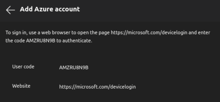 Text on Device Code login page very difficult to read in dark mode ...