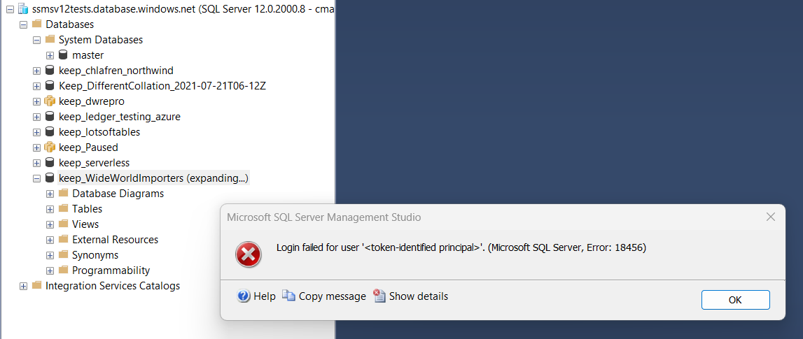 Expanding Inaccessible Dbs Leads To Oe Connection Drop · Issue 21768 · Microsoft