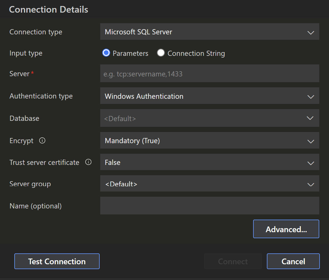 Feature: Support 'Test Connection' action in connection dialog · Issue ...