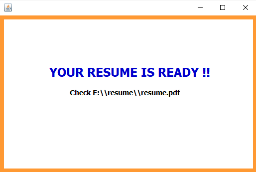 GitHub - RoNimbalkar/Resume-Builder-using-java