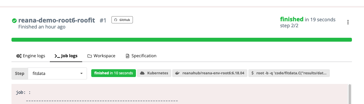 wf-details: show duration of jobs by mdonadoni · Pull Request #290 · reanahub/reana-ui · GitHub