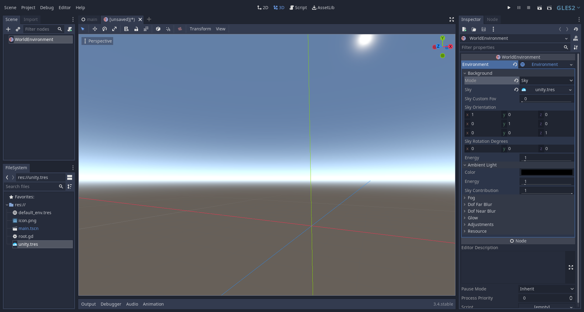 GitHub - gongpha/godot-unityHorizon: A single ProceduralSky resource that makes Unity feeling