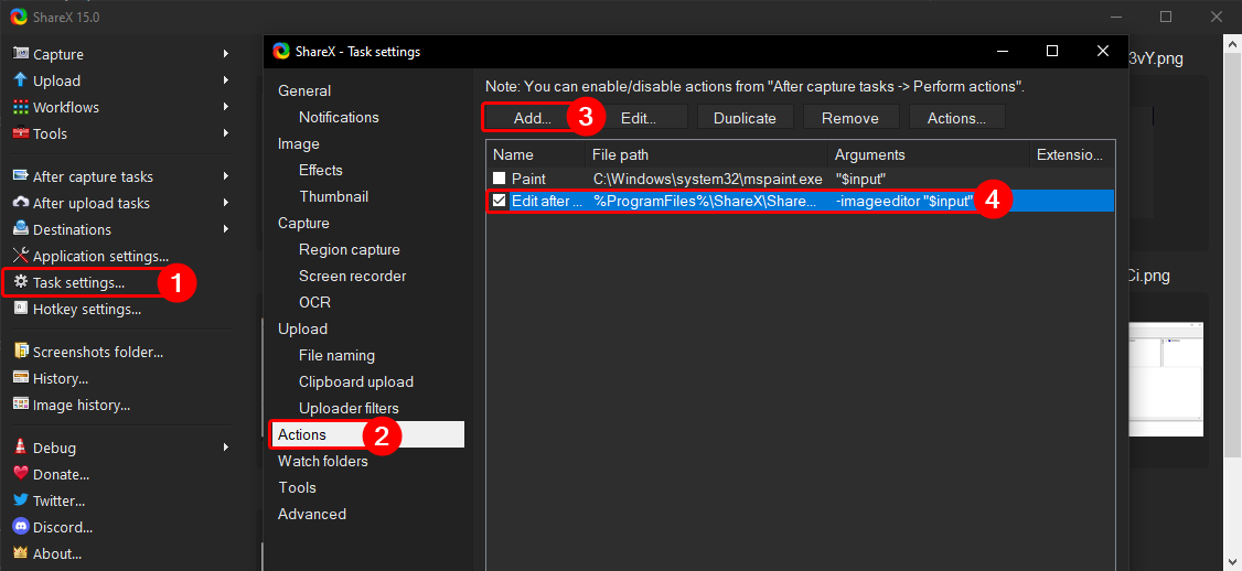 "Open in image editor" and "Save image to file" together · Issue #4807 · ShareX/ShareX · GitHub