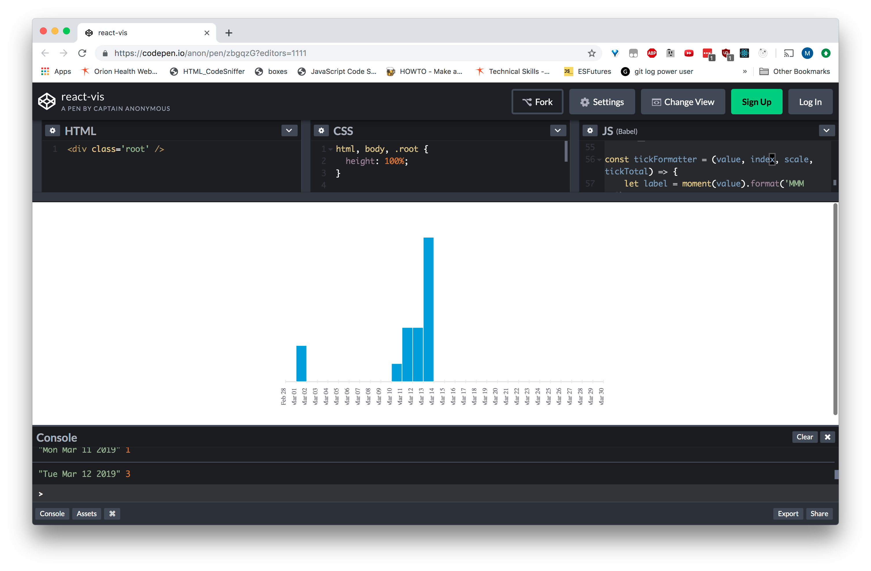 VerticalRectSeries rendering bars off by 1 with regards to xAxis · Issue #1140 · uber/react-vis ...