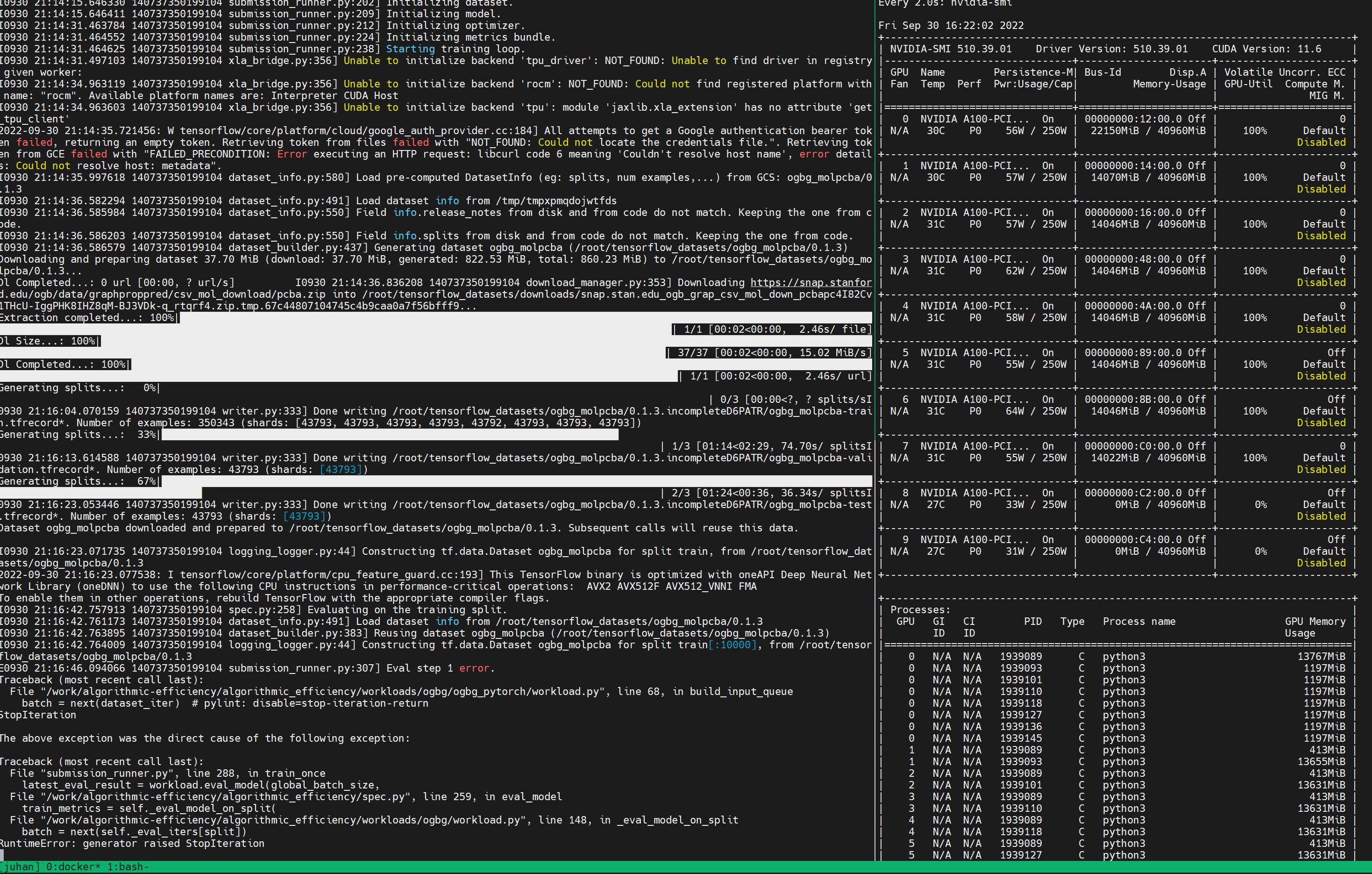 OGBG Pytorch deadlock with eval? · Issue #149 · mlcommons/algorithmic-efficiency · GitHub