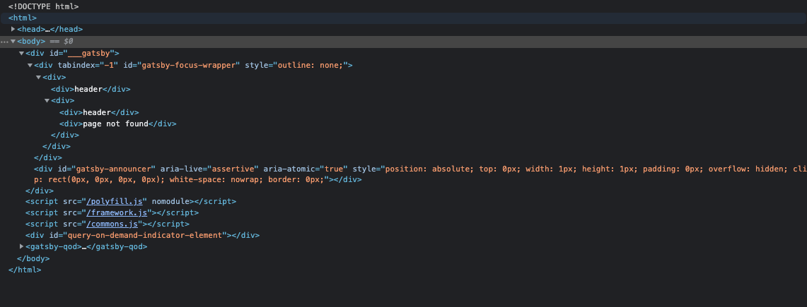 404 page is rendering HTML twice when using wrapPageElement · Issue #35352 · gatsbyjs/gatsby ...