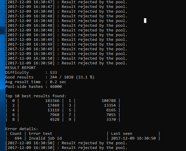 mining with Nvidia and AMD, result rejected by the pool · Issue #430 · fireice-uk/xmr-stak · GitHub