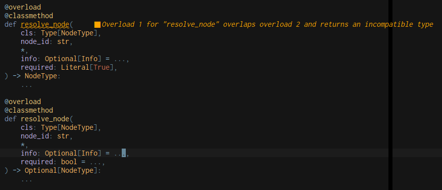 False positive overload errors after 1.1.226 · Issue #3136 · microsoft/pyright · GitHub