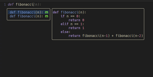 Copilot sometimes only gets the first line of the suggestion (python) · Issue #114 · zbirenbaum ...