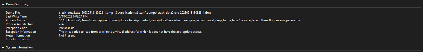 Dota 2 Always Crashes on Start of Match / Joining Lobby · Issue #9306 · ValveSoftware/Dota2 ...