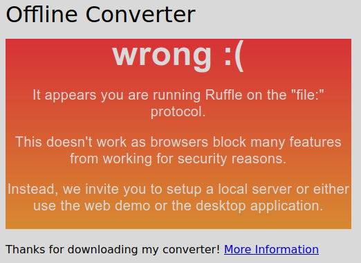Cant Run Converter A Sractch Sb2 To Swf Converter Tool
