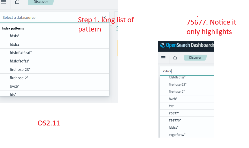 [BUG] Index Pattern Filtering when searching in Dashboards · Issue #5533 · opensearch-project ...
