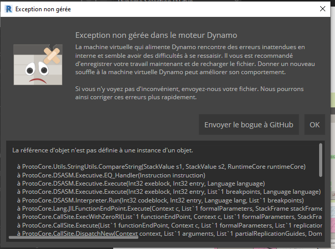 Rapport d'erreur de Dynamo 2.10.1.3976 · Issue #14009 · DynamoDS/Dynamo · GitHub