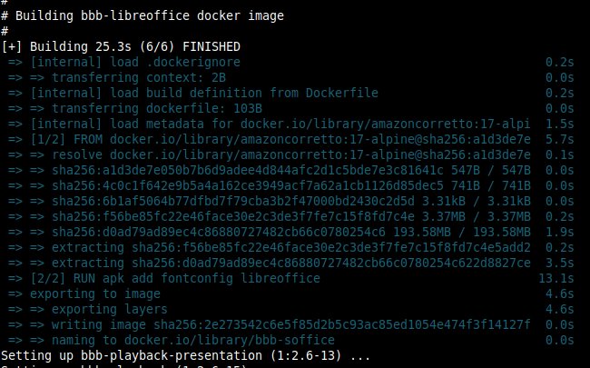 bigbluebutton building bbb-libreoffice docker image stuck in step 4. · Issue #624 ...