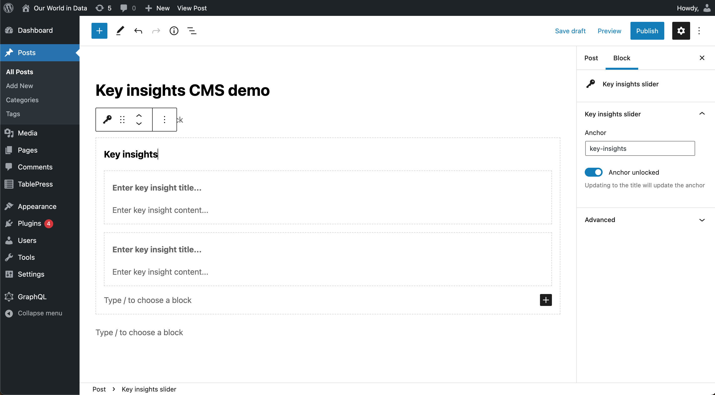 Project: implement the key insights block for topic pages · Issue #1301 ...