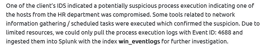 Github Hattmobbsplunk Suspicious Process Execution Using Splunk To Investigate Host Centric
