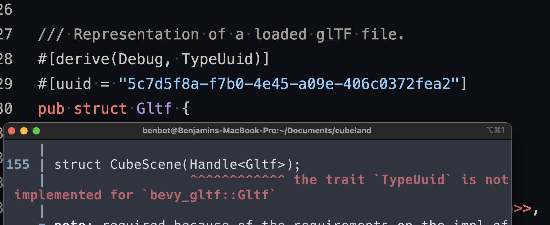 Compiler complains that bevy_gltf::Gltf doesn't implement TypeUuid · Issue #3720 · bevyengine ...