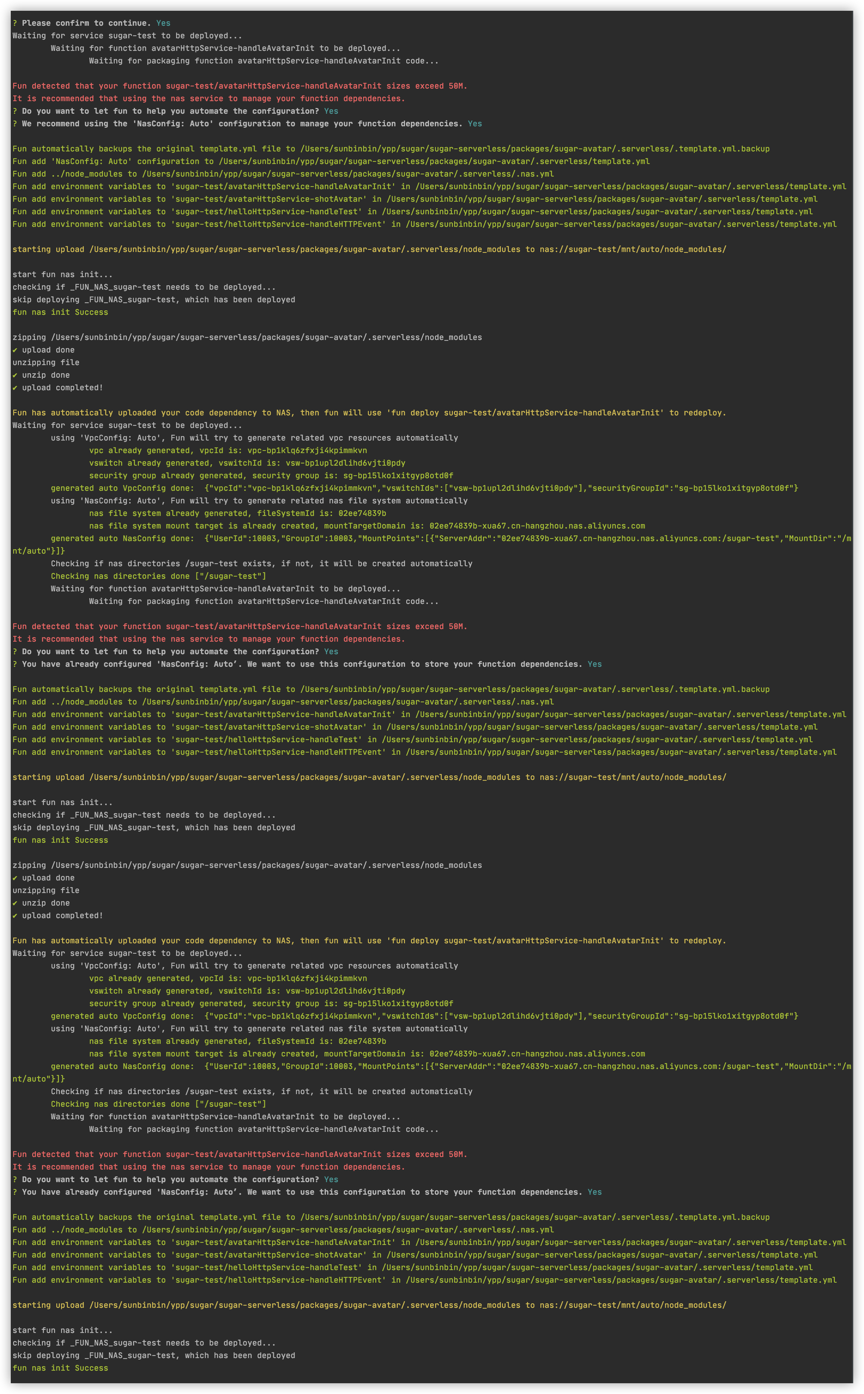 新建faas类型应用引入puppeteer依赖，发布时会无限循环触发nas上传操作 · Issue #1226 · midwayjs/midway · GitHub