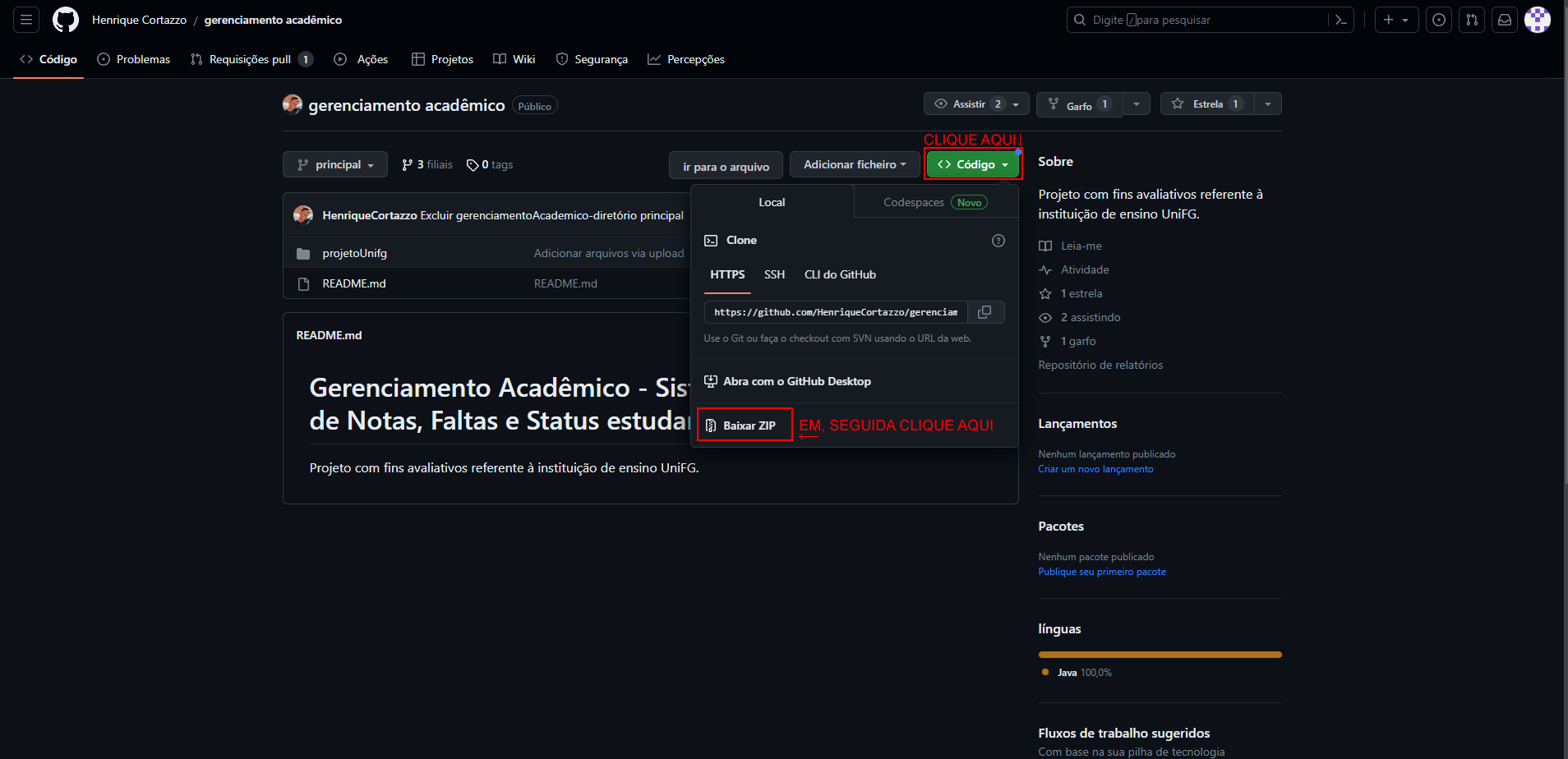 GitHub - HenriqueCortazzo/gerenciamentoAcademico: Projeto com fins avaliativos referente á ...