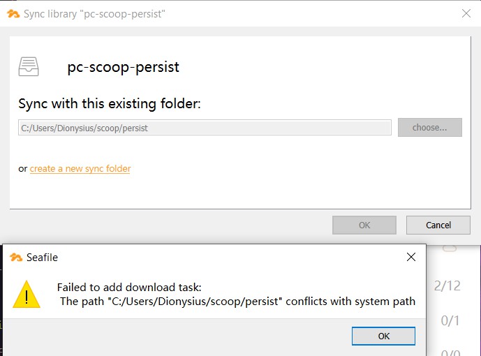 [Bug]: seafile-syncing-client can't sync scoops persist folder · Issue #11087 · ScoopInstaller ...