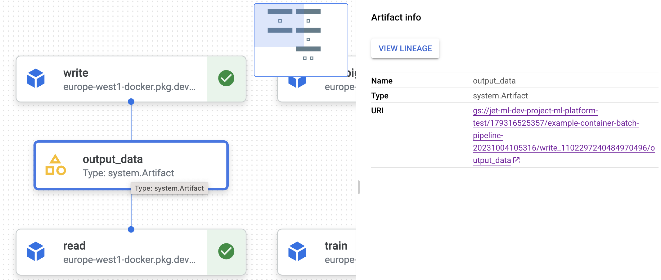 Output Artifact URI direct error when point to GCS folder on Vertex AI UI · Issue #7312 ...
