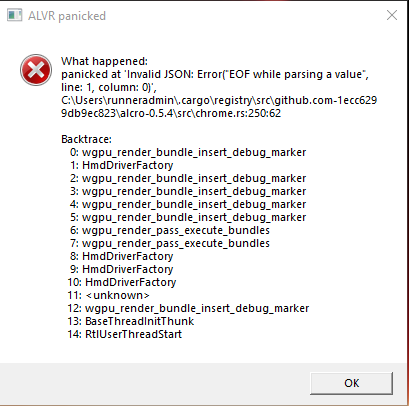 hello alvr product i have an issue for the last alvr version 19.1.1.0 when i launch alvr it show ...