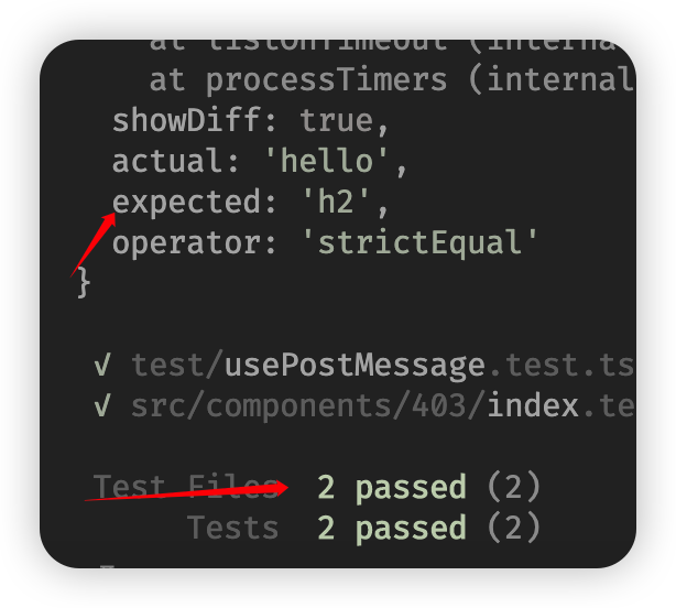 Test Expect 和 Actual 不同,vitest却pass了。 Jest 是正常的 · Issue 2673 · Vitest Devvitest · Github
