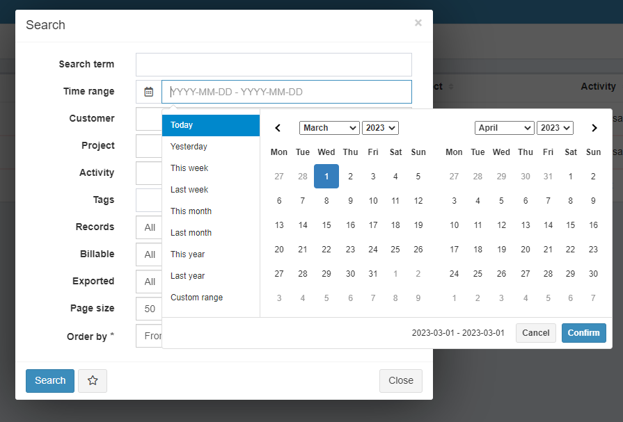 Add "This Quarter" and "Last Quarter" in the time range search filter ...