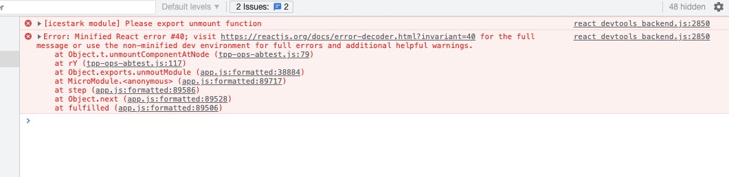 微模块快速切换时会报错 Please Export Unmount Function · Issue 378 · Ice Lab Icestark · Github