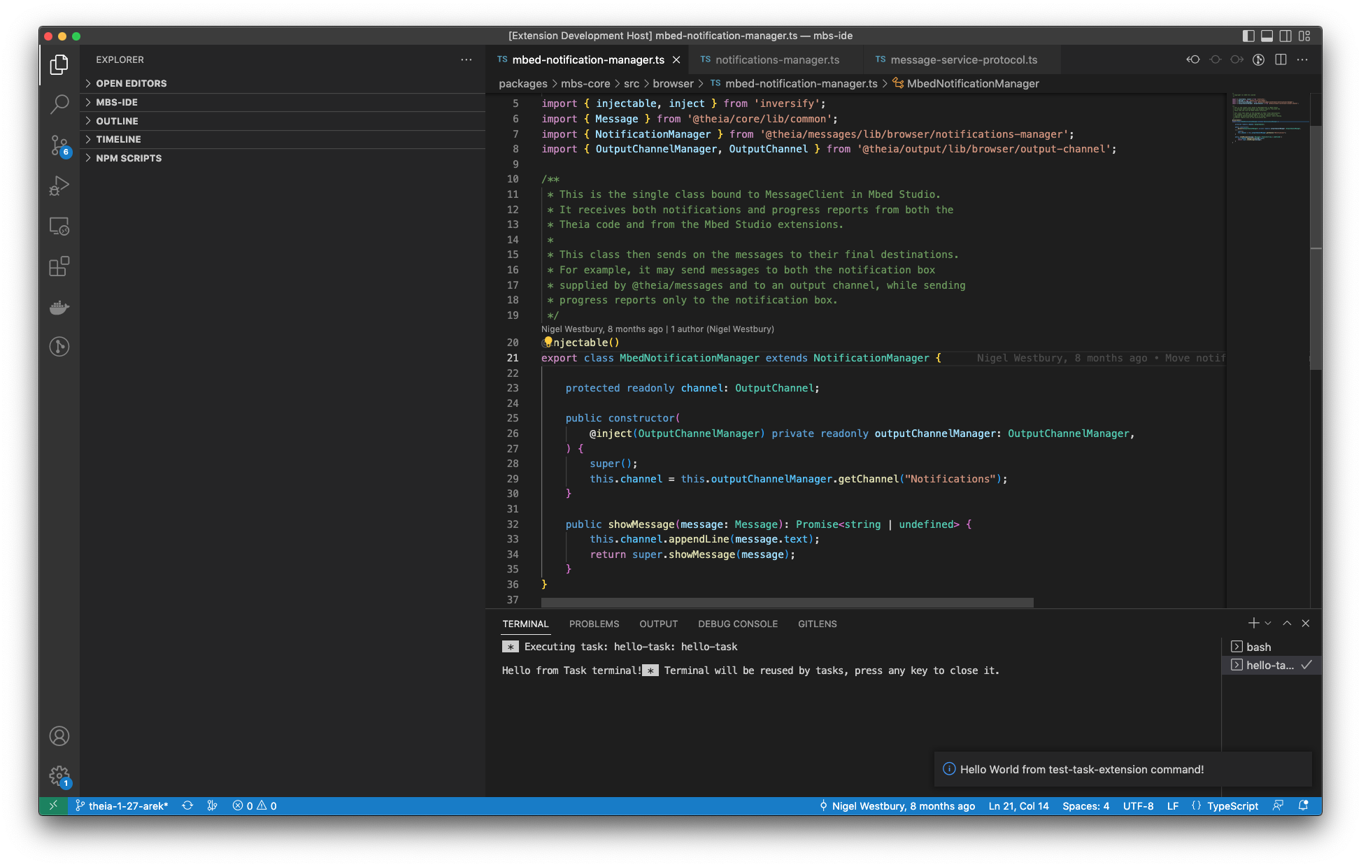 Open() method from vscode.Pseudoterminal not called inside Task ...
