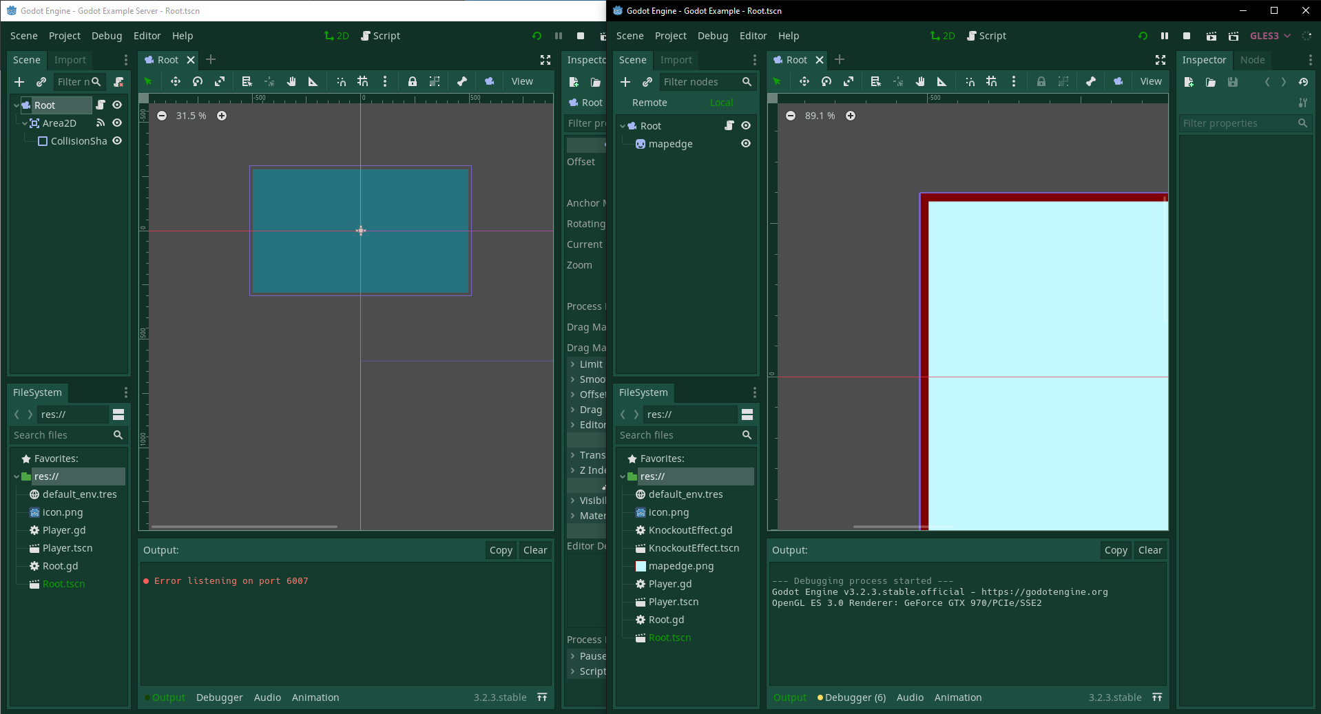 Remote view does not show on second project when running two projects ...