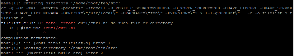 fatal error: curl/curl.h: No such file or directory · Issue #624 · derf/feh · GitHub
