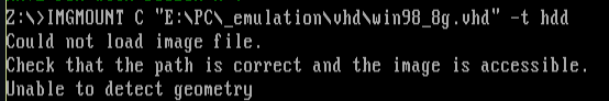 Unable to mount VHD images on dosbox-x · Issue #3987 · joncampbell123 ...