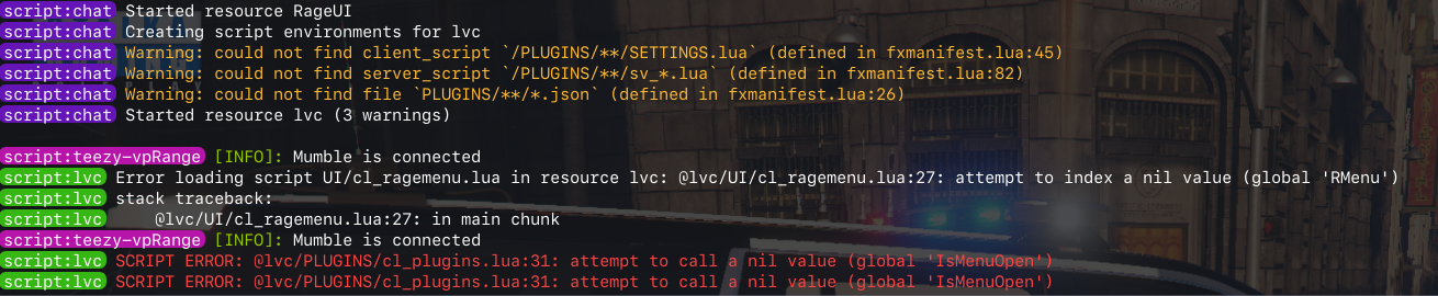 [LVC stopped working] · Issue #81 · TrevorBarns/luxart-vehicle-control · GitHub