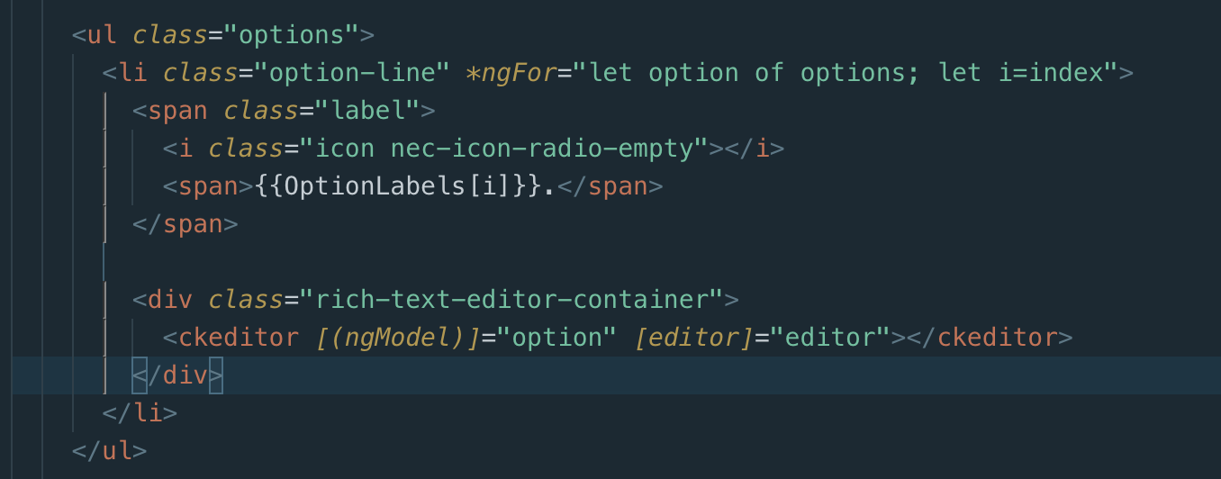 Unable to use ckeditor in ngFor · Issue #85 · ckeditor/ckeditor5-angular · GitHub